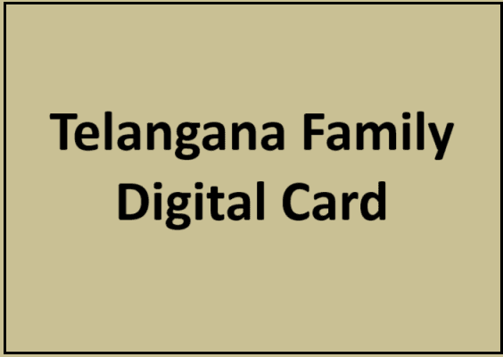 Telangana Family Digital Card 2025 Apply Online